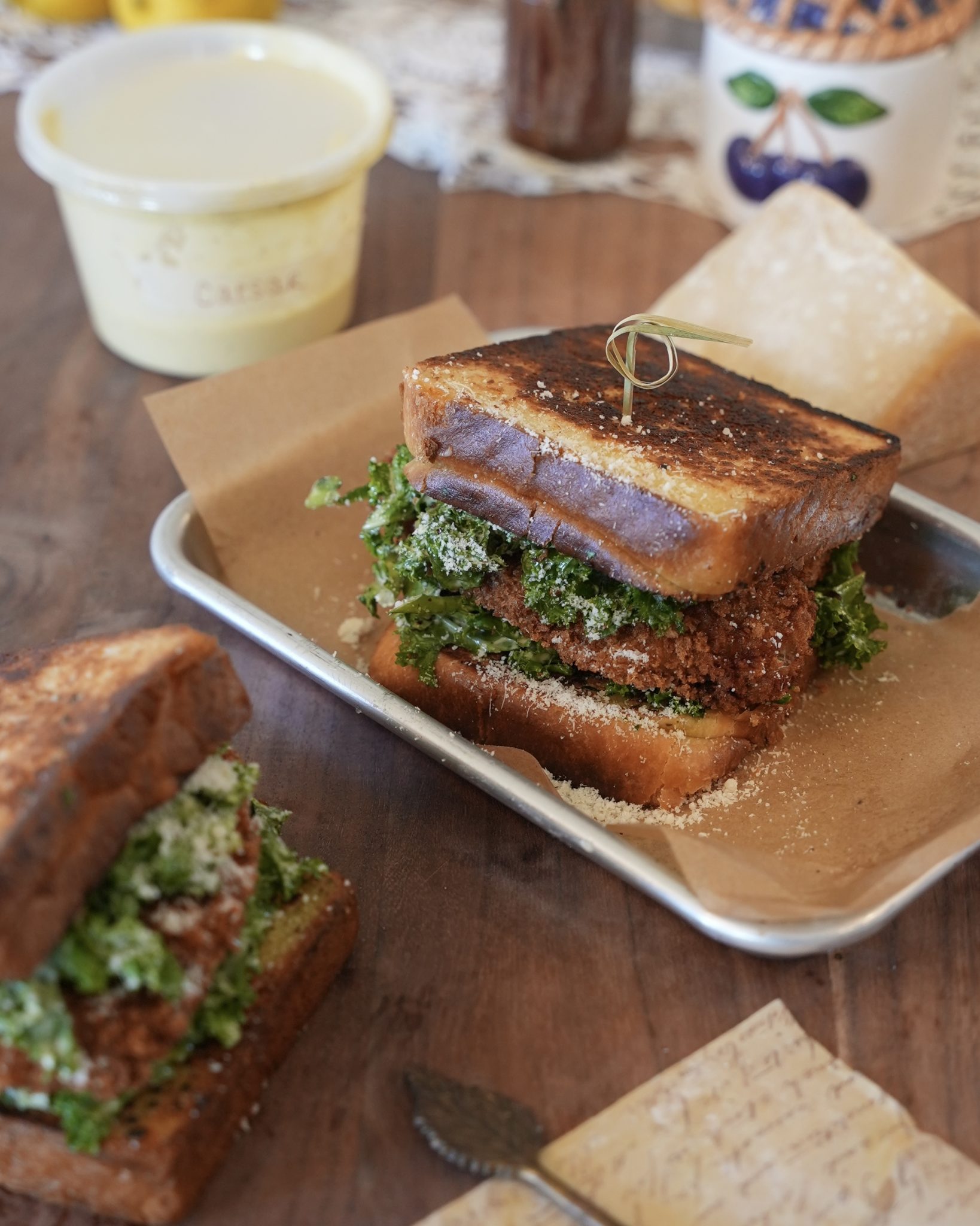 Kale Caesar Chicken Cutlet Sandwich - Mariyum